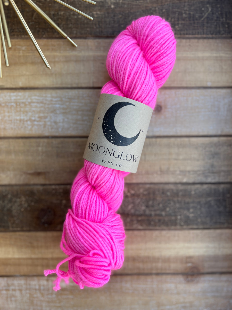 Neon Pink One of a Kind Merino DK Ready to Ship – Moonglow Yarn Co