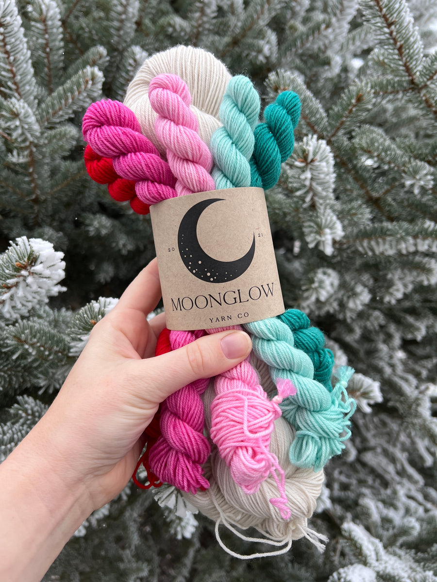 Candy Cane Lane Sock Set-Ready to Ship! – Moonglow Yarn Co